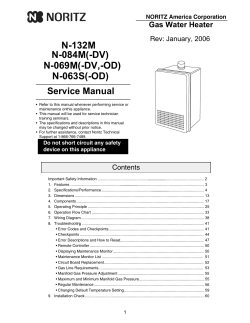 Noritz N-084M-ASME-NG - Installation manual, Service manual ...