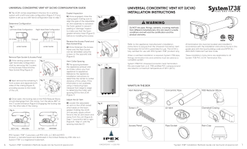 Noritz PVC-UCVK Universal Concentric Vent Kit Installation Manual ...