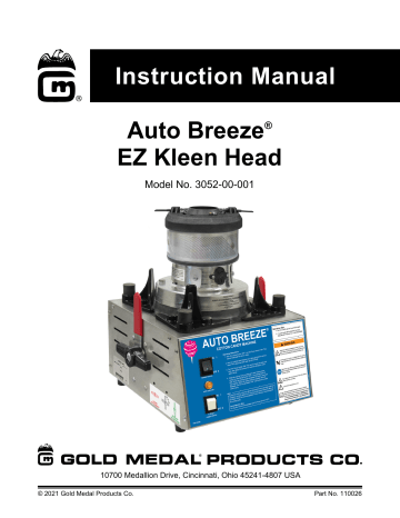 Gold Medal 3052-00-001 Auto Breeze® EZ Kleen Head Owner's Manual | Manualzz