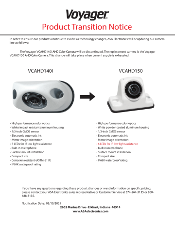 ASA Electronics VCAHD150 Notice | Manualzz