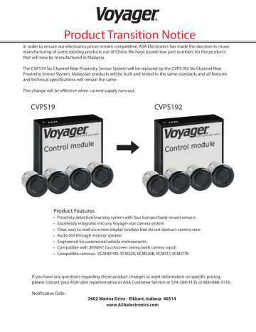 ASA Electronics CVPS19 Notice | Manualzz
