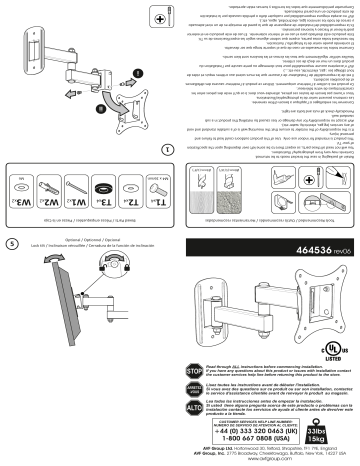 AVF Group AL140-A Multi Position TV Wall Mount Instructions | Manualzz