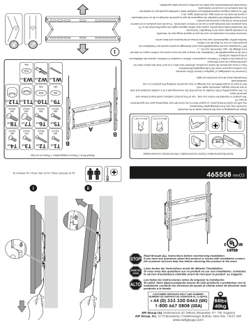 AVF Group AL400-E Flat to Wall TV Wall Mount Instructions | Manualzz