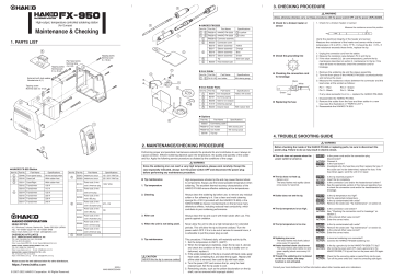 Hakko FX-950 Instruction manual | Manualzz