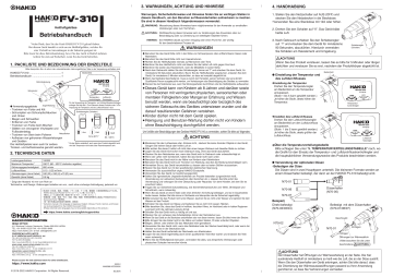 Hakko FV-310 instruction manual | Manualzz
