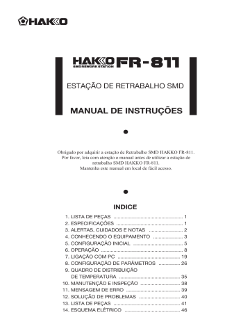 Hakko FR-811 instruction manual | Manualzz
