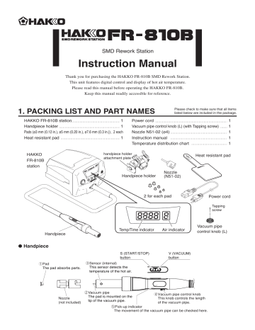 Hakko FR-810B Instruction manual | Manualzz