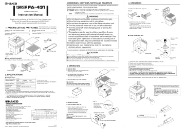 Hakko FA-431 Instruction manual | Manualzz
