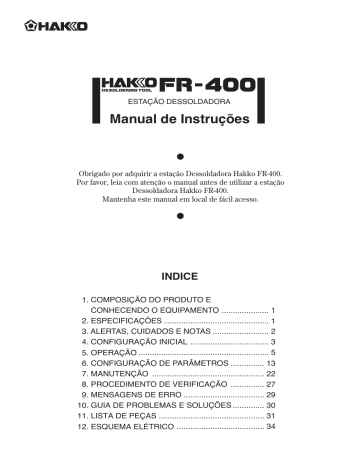 Hakko FR-400 instruction manual | Manualzz