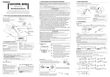 Hakko FR-810 instruction manual | Manualzz