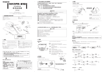 Hakko FR-810 instruction manual | Manualzz