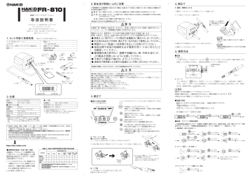 Hakko FR-810 instruction manual | Manualzz