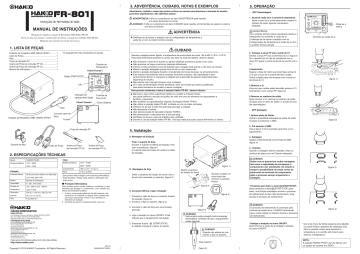 Hakko FR-801 instruction manual | Manualzz