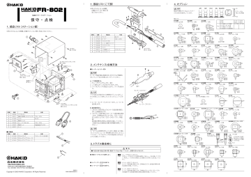 Hakko FR-802 instruction manual | Manualzz