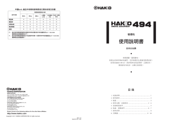 Hakko 494 instruction manual | Manualzz