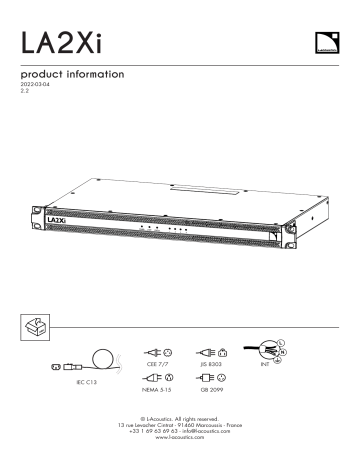 L-Acoustics LA2Xi Product information | Manualzz
