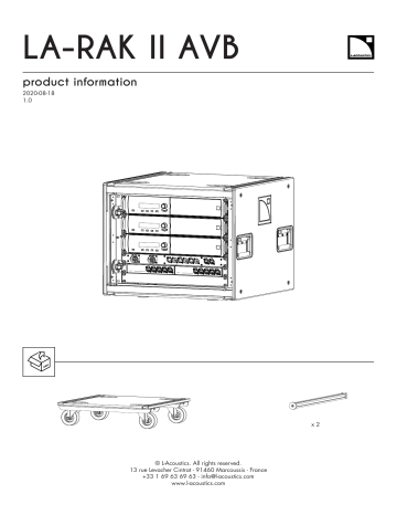 L-Acoustics LA-RAK II AVB Product information | Manualzz