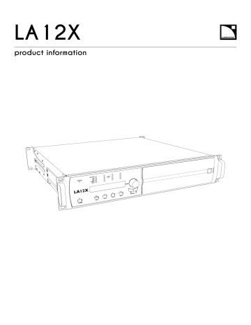 L-Acoustics LA12X Product information | Manualzz