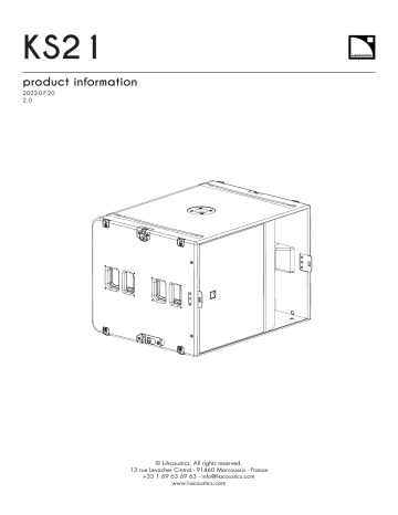 L-Acoustics KS21 Information produit | Manualzz