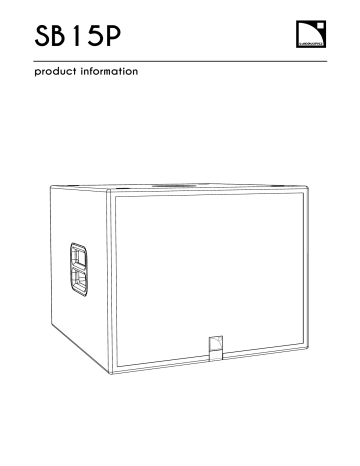 L-Acoustics SB15P Product information | Manualzz