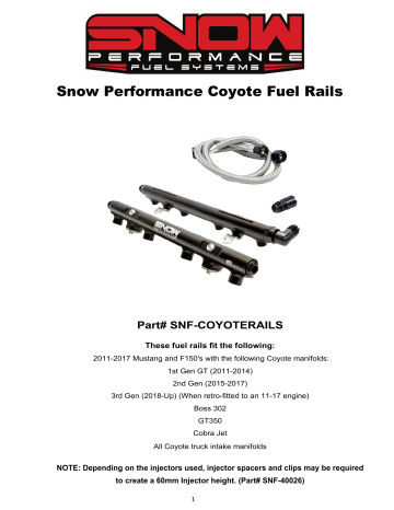 Nitrous Express Coyote Fuel Rails Owner Manual | Manualzz