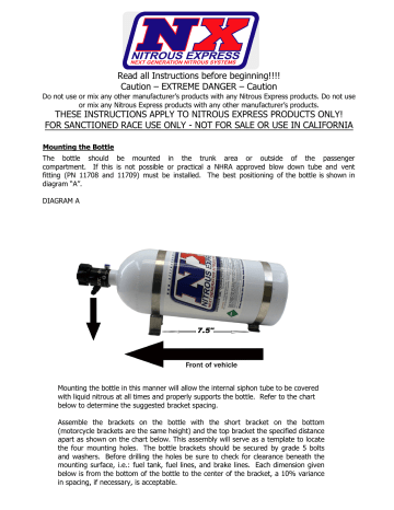 Nitrous Express Bottle Mounting Instructions | Manualzz
