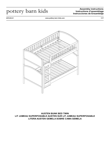 Pottery Barn Kids Austen Low Bunk Bed Assembly Instructions | Manualzz