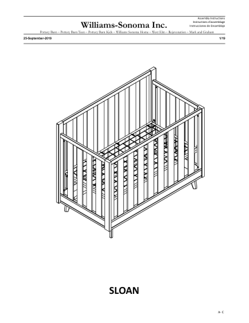 Pottery Barn Kids Sloan 4-in-1 Crib Assembly Instructions | Manualzz
