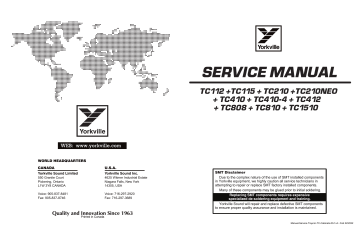 Traynor TC810 Service Manual | Manualzz