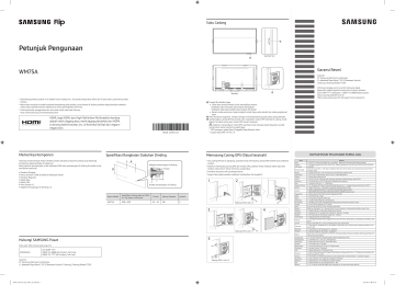 Samsung WM75A Quick guide | Manualzz