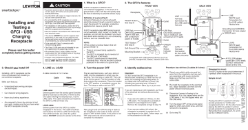 Leviton GUAC1-W GFCI/Outlet/USB Combo Instruction Sheet | Manualzz