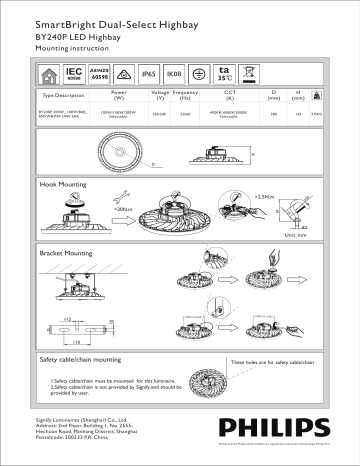 Philips BY240P 200W_100 Instructions | Manualzz