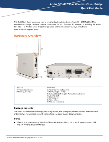 Aruba 501 Access Point Getting Started | Manualzz