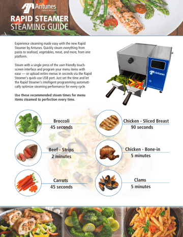 Antunes RS Rapid Steamer Guide | Manualzz