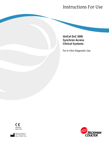 Beckman Coulter UniCel DxC 600i Synchron Access Clinical Systems ...