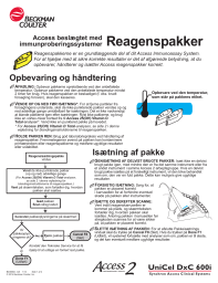 Beckman Coulter Access 2 - Owner's manual, Reference manual, Operating ...