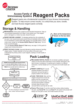 Beckman Coulter Access 2 - Owner's manual, Reference manual, Operating ...