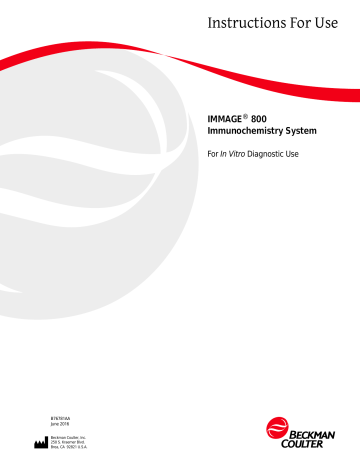 Beckman Coulter IMMAGE 800 Owner's Manual | Manualzz