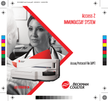 Beckman Coulter Access 2 Guide d'installation | Manualzz