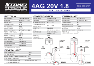 Tomei 4AG 4AG 20V 1.8 FULL COUNTER Owner's Manual | Manualzz