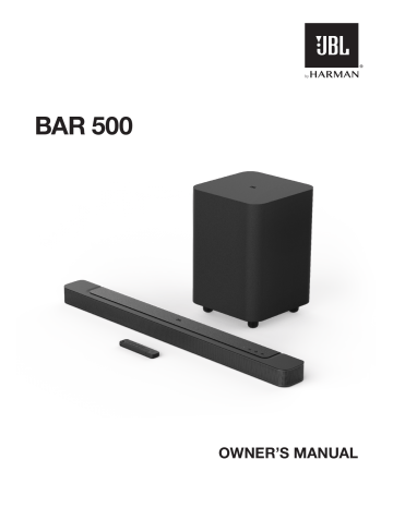 JBL BAR 500 SoundBar Owner's Manual | Manualzz