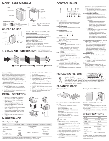 Winix 9800 4-Stage True HEPA Air Purifier User Manual | Manualzz