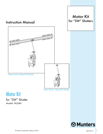 Munters SW Motor Kit Owner's Manual | Manualzz