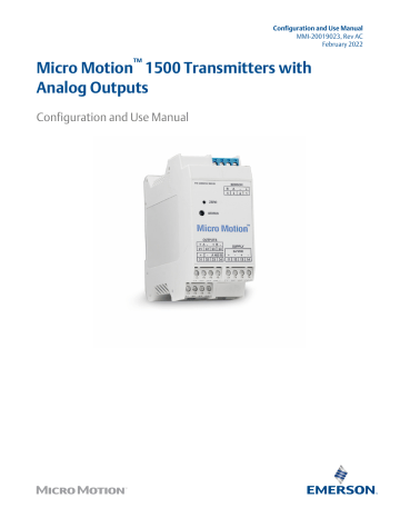 Micro Motion 1500 Owner's Manual | Manualzz