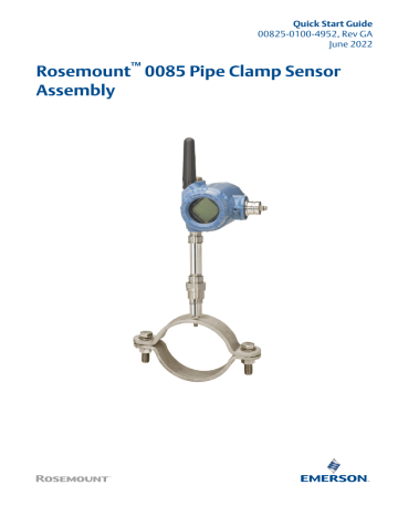 Rosemount 0085 Pipe Clamp Sensor Quick Start Guide | Manualzz