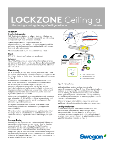 Swegon LOCKZONE Ceiling a Brugervejledning | Manualzz