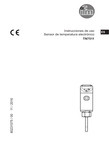 IFM TN7511 Temperature sensor Instrucciones de operación | Manualzz