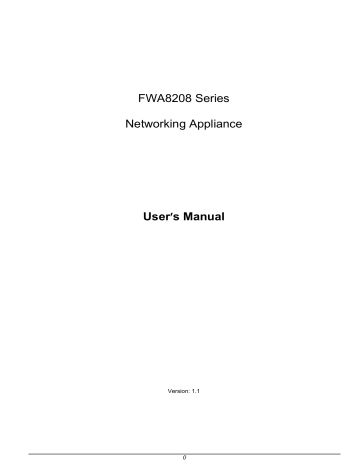 IBASE Technology FWA8208 Network Appliance User's Manual | Manualzz