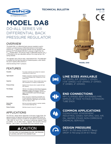cashco DA8 User manual | Manualzz