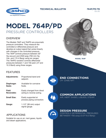 Cashco 764 P/PD Tech Bulletin | Manualzz